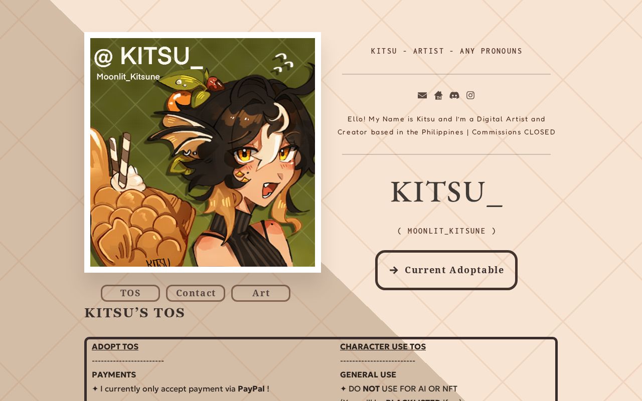 Kitsu’s Carrd
